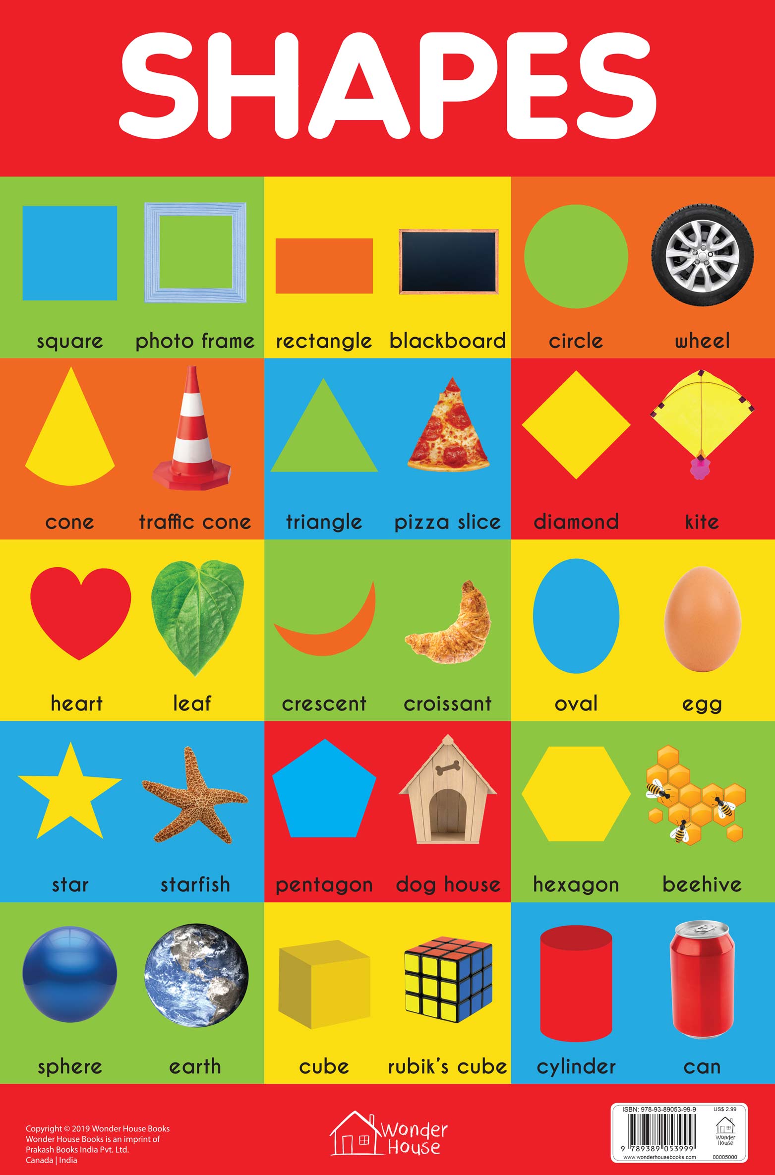 Shapes Chart - Early Learning Educational Chart For Kids: Perfect For ...