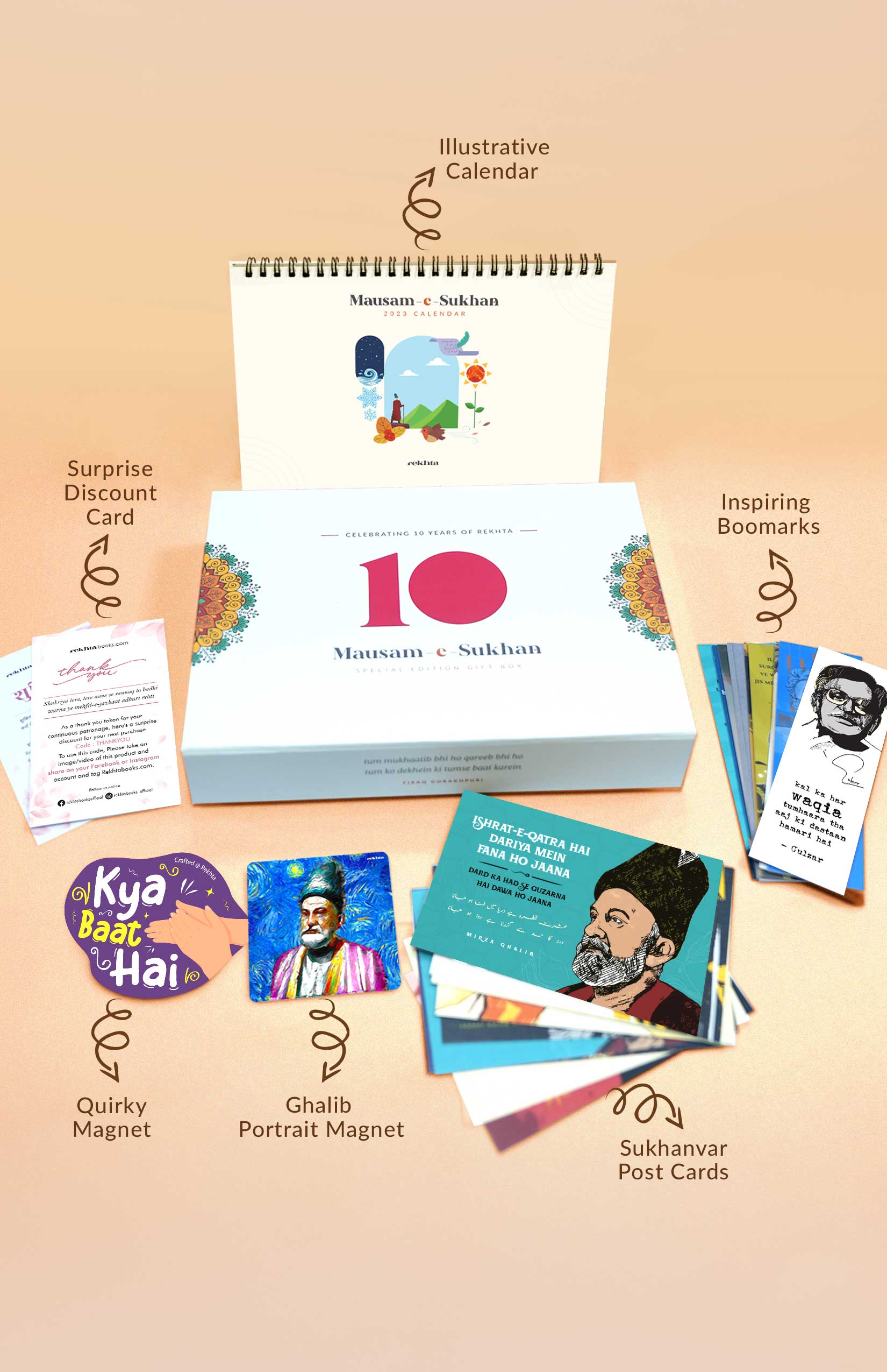 Mausam-e-Sukhan Gift Box | Rekhta @10 Special Edition | Includes Desk ...